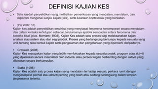 Kajian tindakan dan kajian kes | PPTX