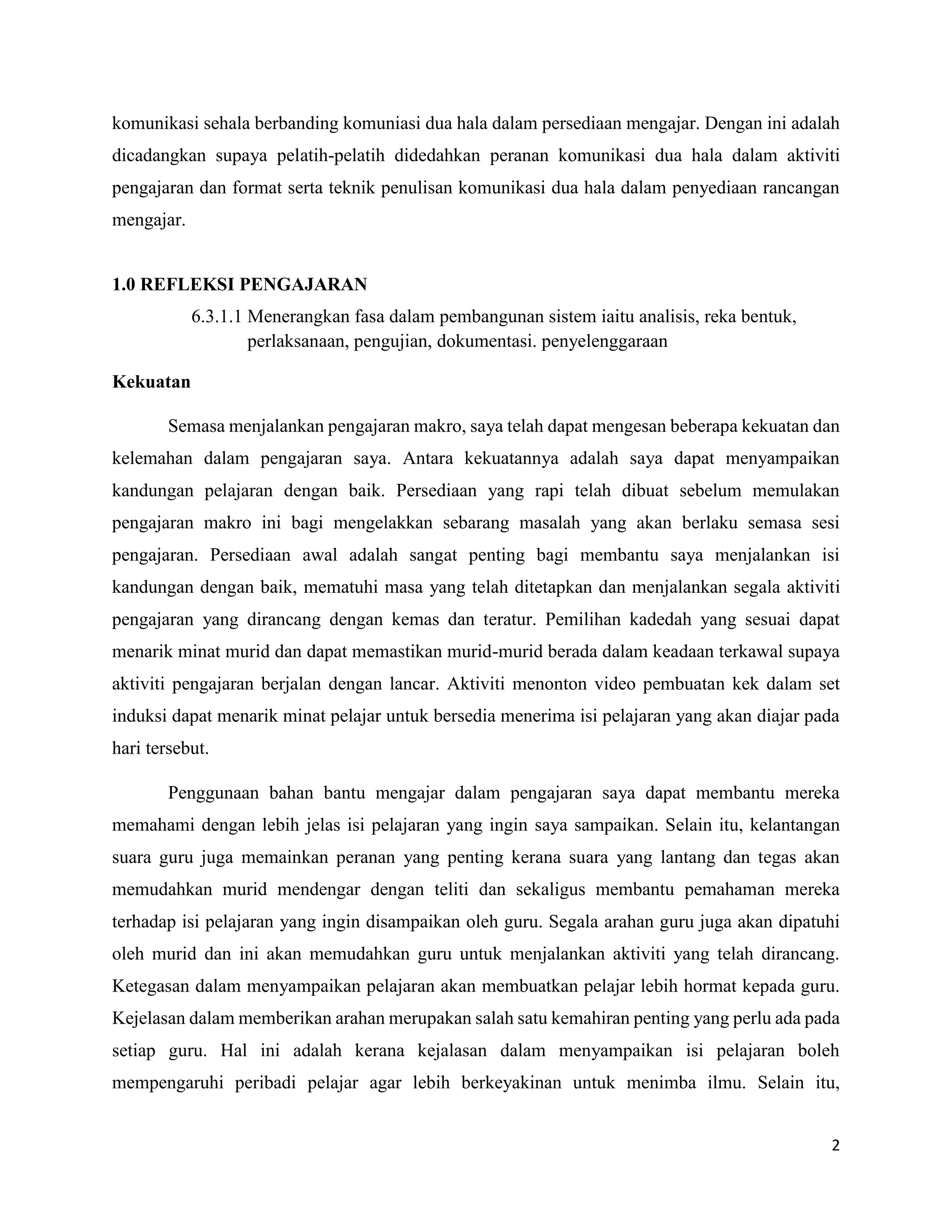Kajian tindakan komunikasi dua hala | DOCX