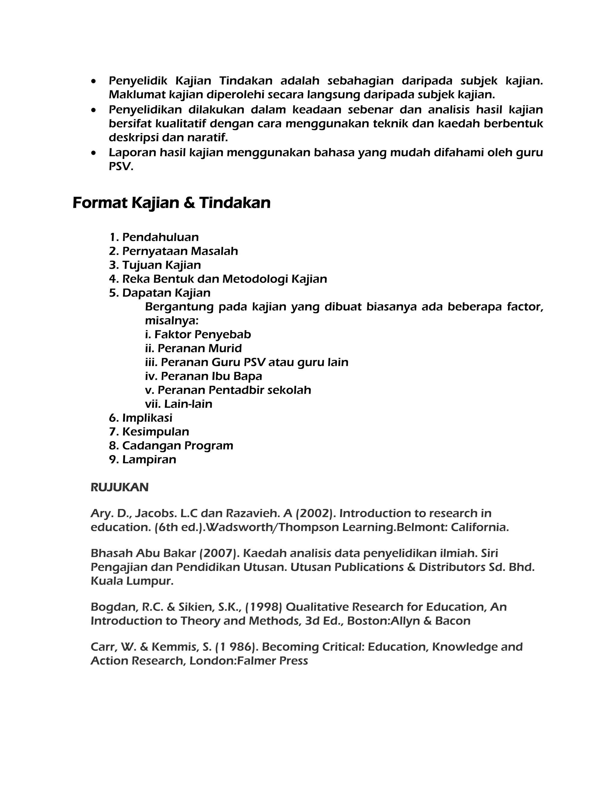 Kajian tindakan psv dan sv stpm | PDF