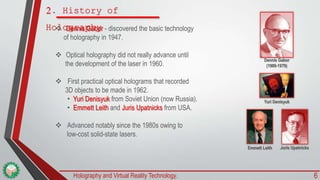 Holography and Virtual Reality | PPTX