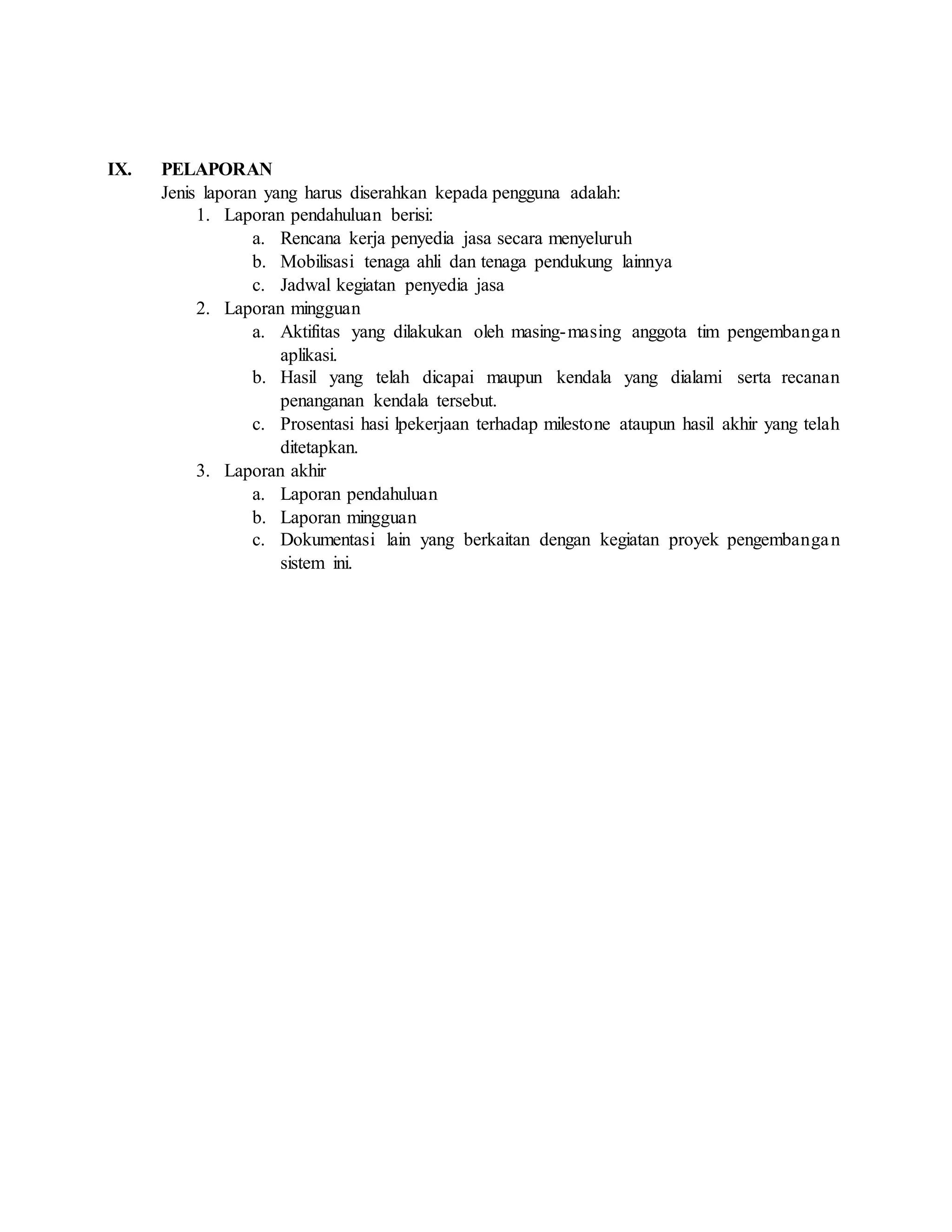 Kerangka Acuan Kerja | DOCX