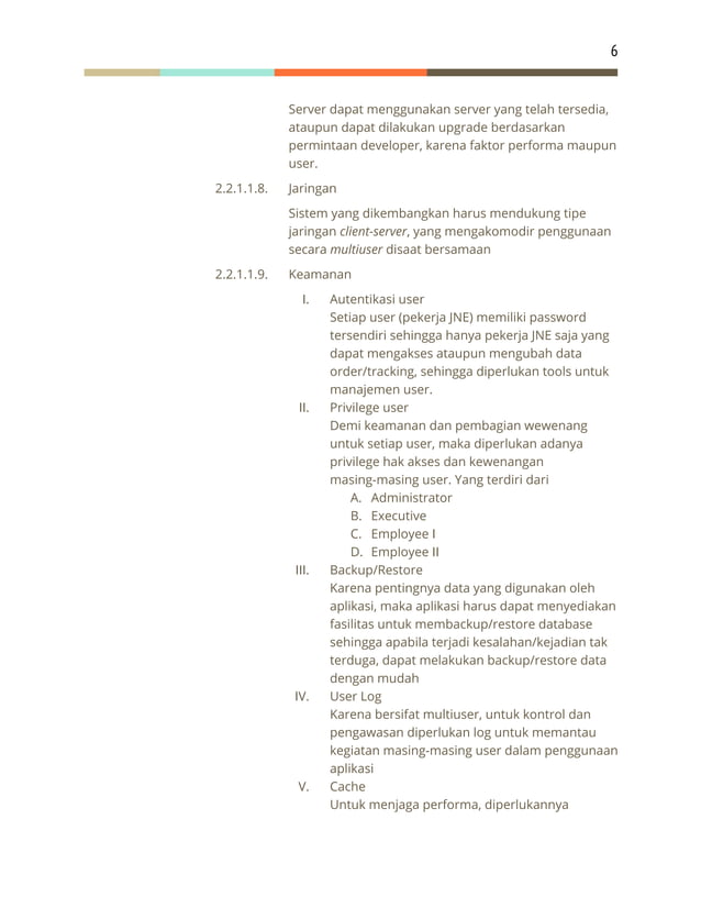 Kerangka Acuan Kerja JNE | PDF