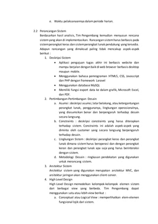 Kerangka Acuan Kerja (Pengembangan Aplikasi Web Pengajuan Tugas Akhir ...