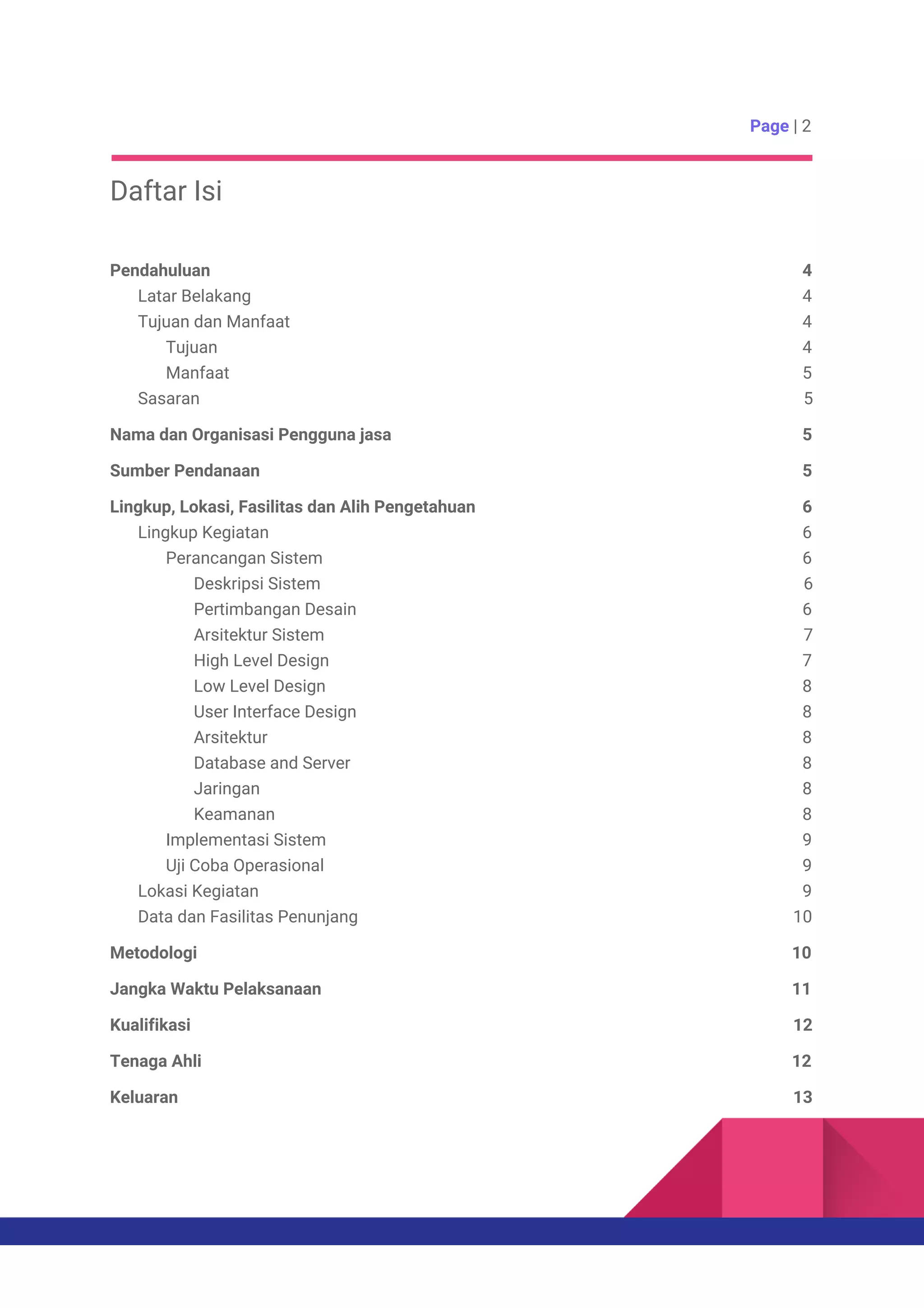 Kerangka Acuan Kerja | PDF