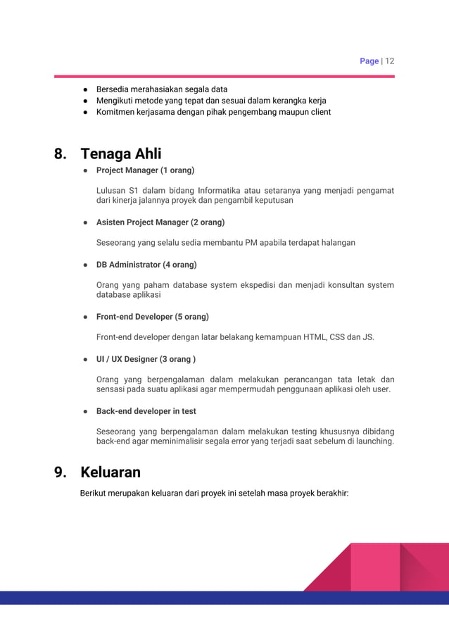 Kerangka Acuan Kerja | PDF