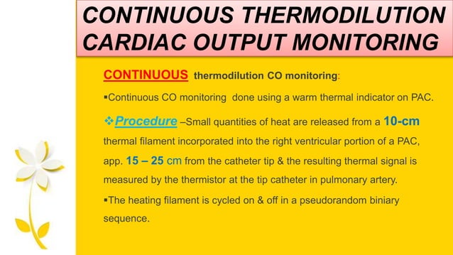 cardiac output monitoring | PPTX