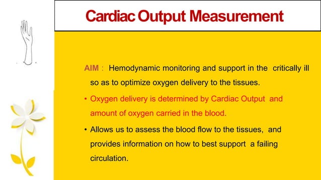 cardiac output monitoring | PPTX