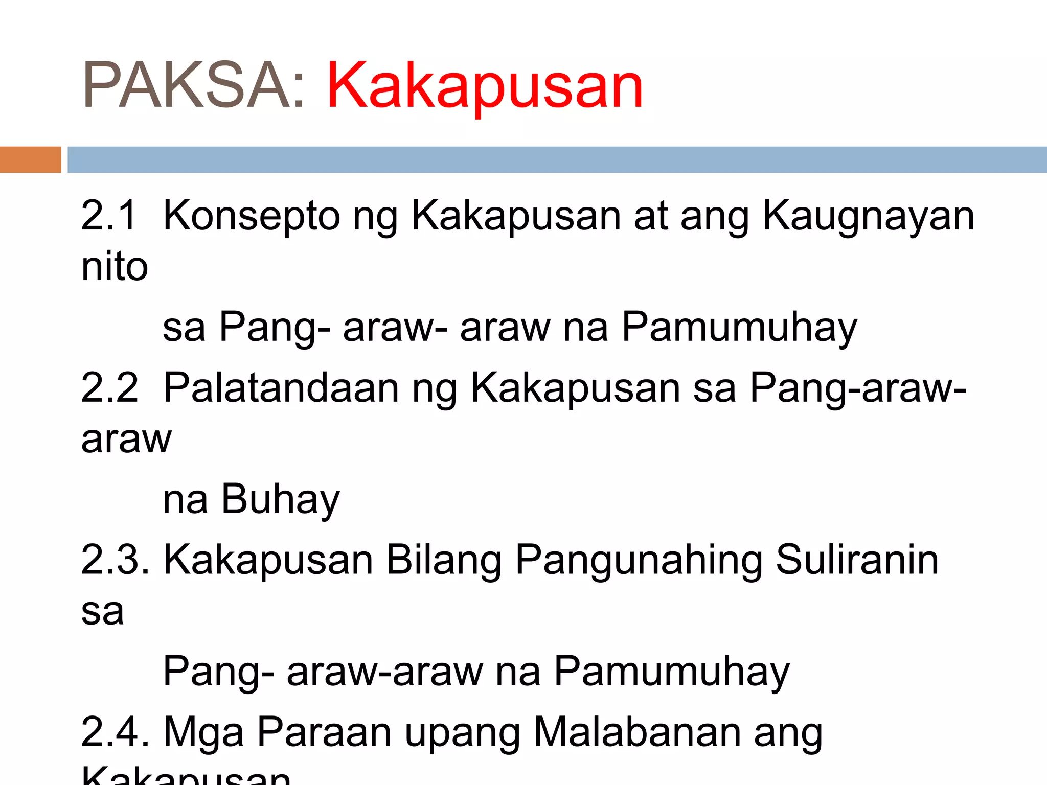 Kakapusan | PPTX