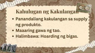 Week 1 Kahulugan KAKAPUSAN AT KAKULANGAN GRADE 9 AP | PDF