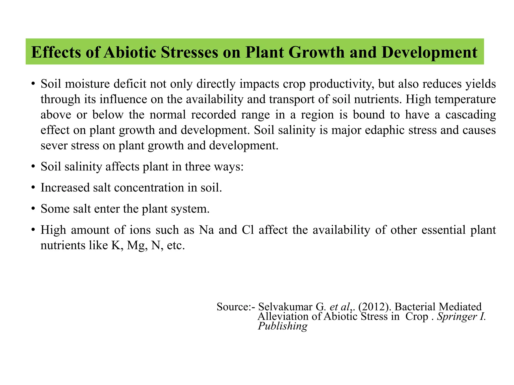 SOIL MICROORGANISMS AND THERE ROLE IN ABIOTIC STRESS MANAGEMENT | PPT