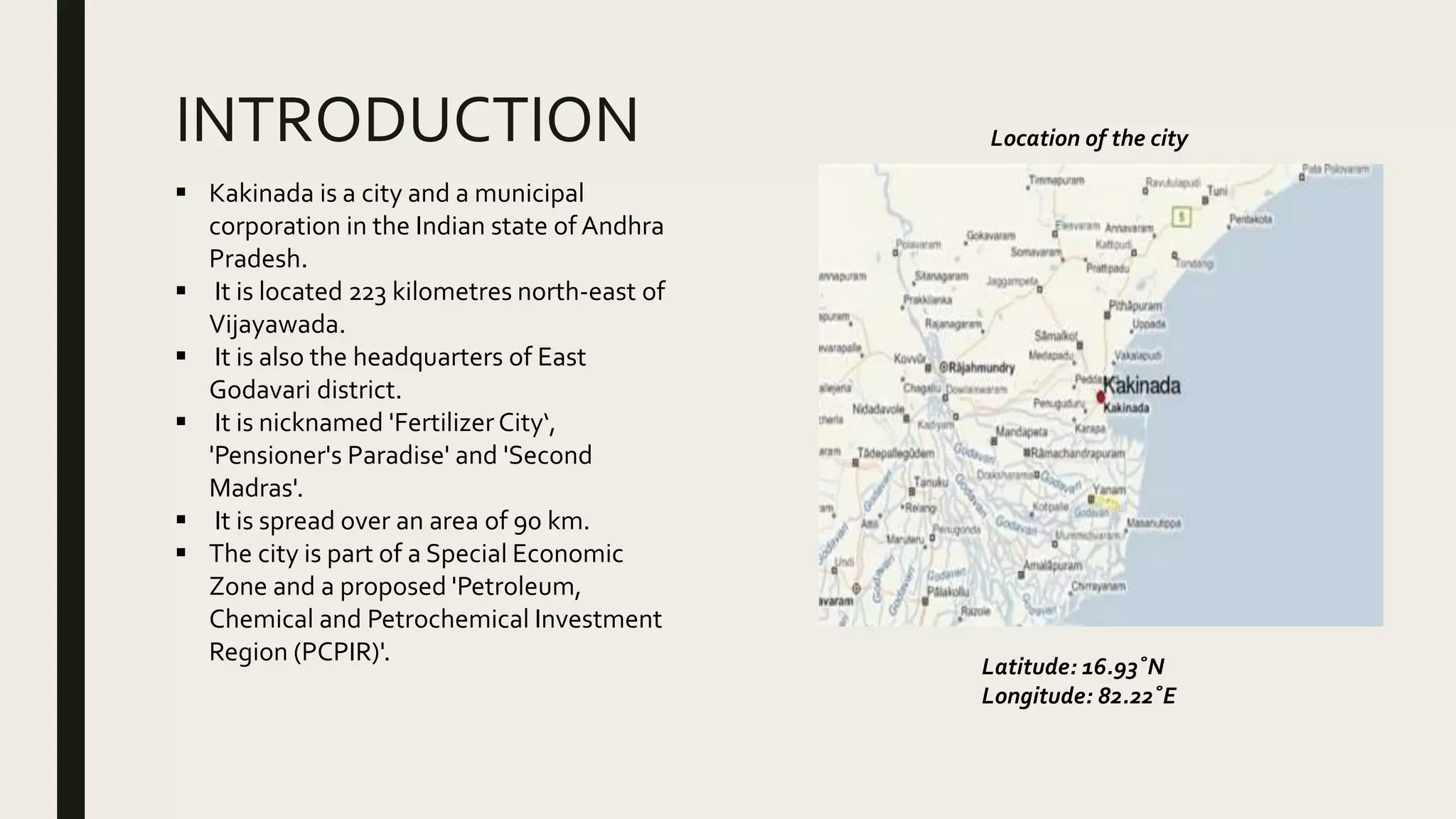 Kakinada city profile | PPTX