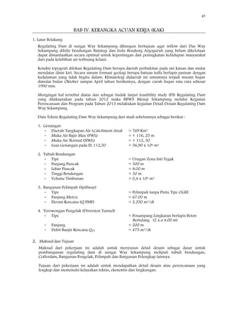 Kak kak detail desain regulating dam way sekampung. | PDF