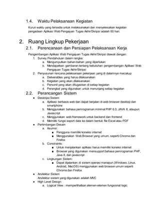 Kerangka Acuan Kerja | DOCX