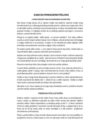 Kako da-pomognemo-pcelama-u-rano-prolece | PDF