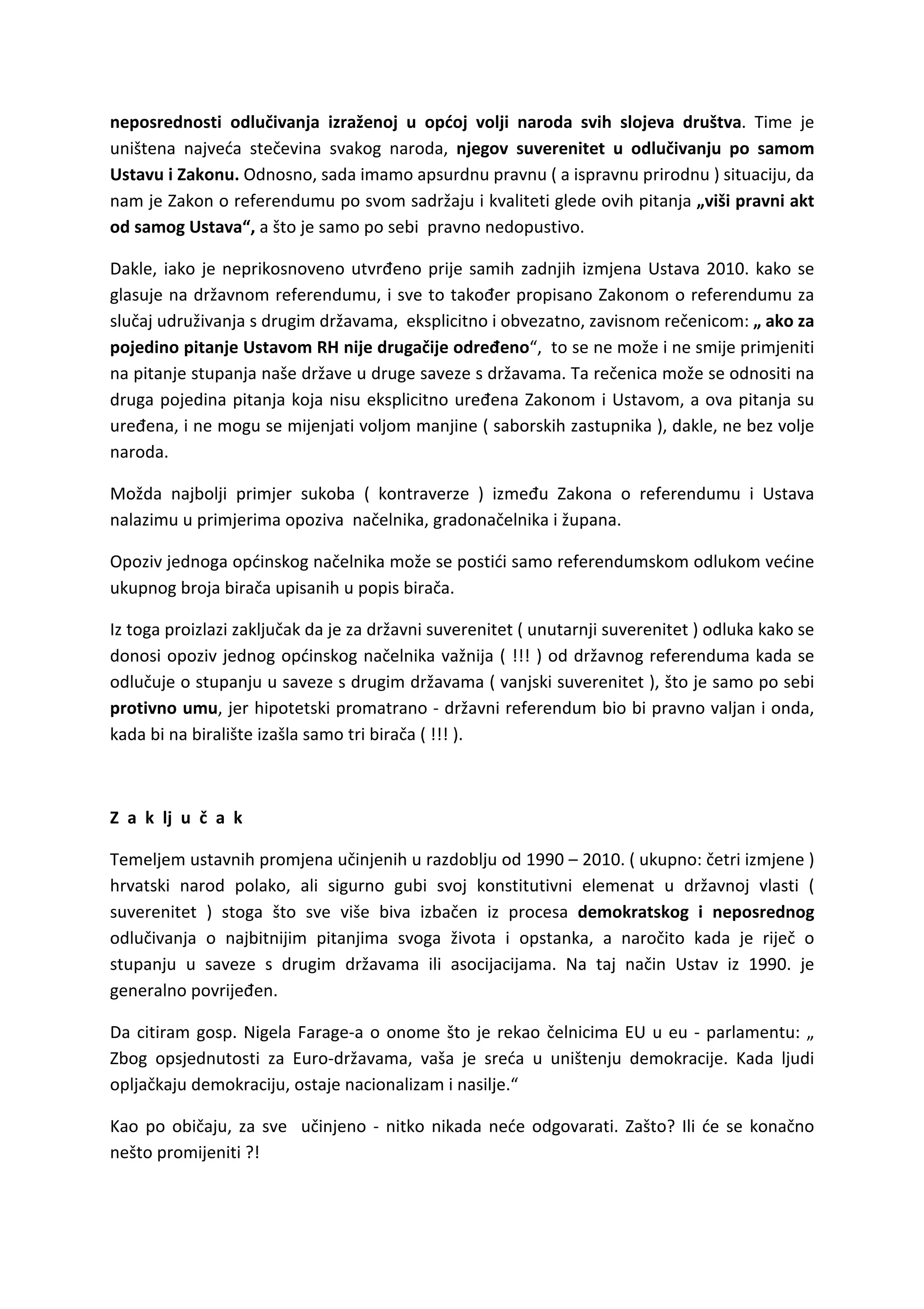 Kako hrvatski narod gubi suverenitet | PDF