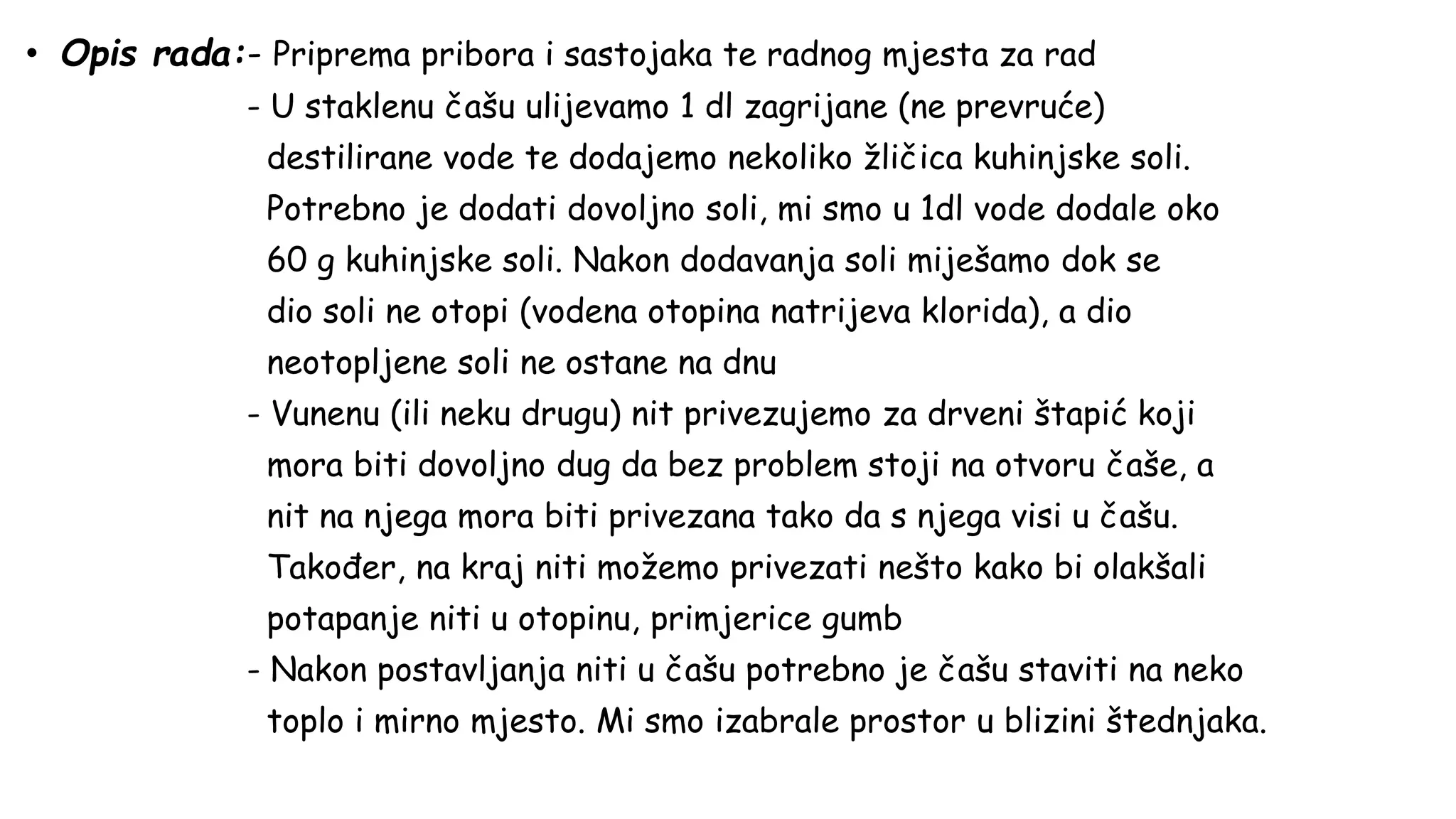 Kako napraviti kristale od soli (ionski kristali) (1) | PPTX