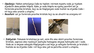 Kako napraviti kristale od soli (ionski kristali) (1) | PPTX