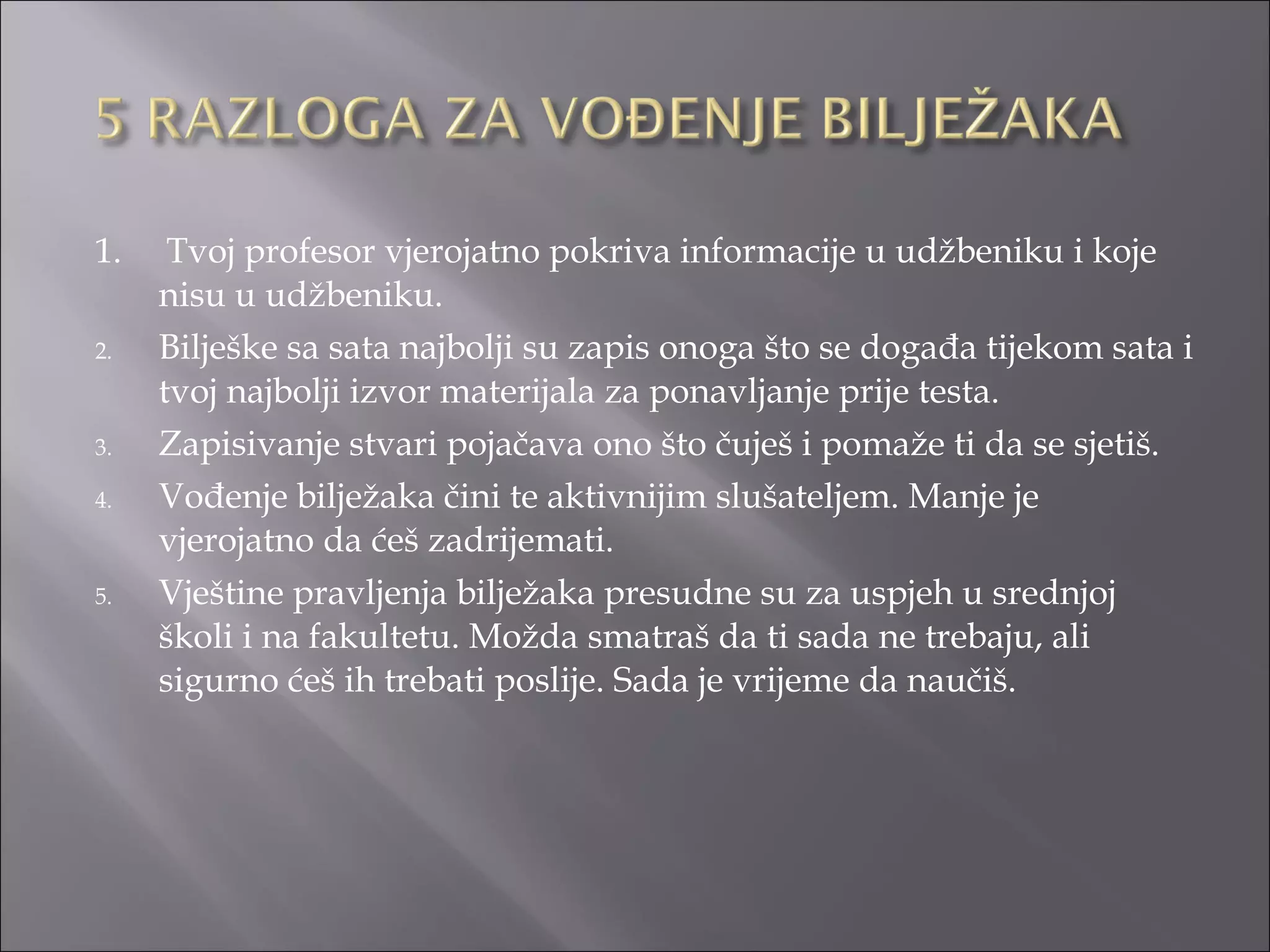 Kako Uspjesno Uciti | PPT