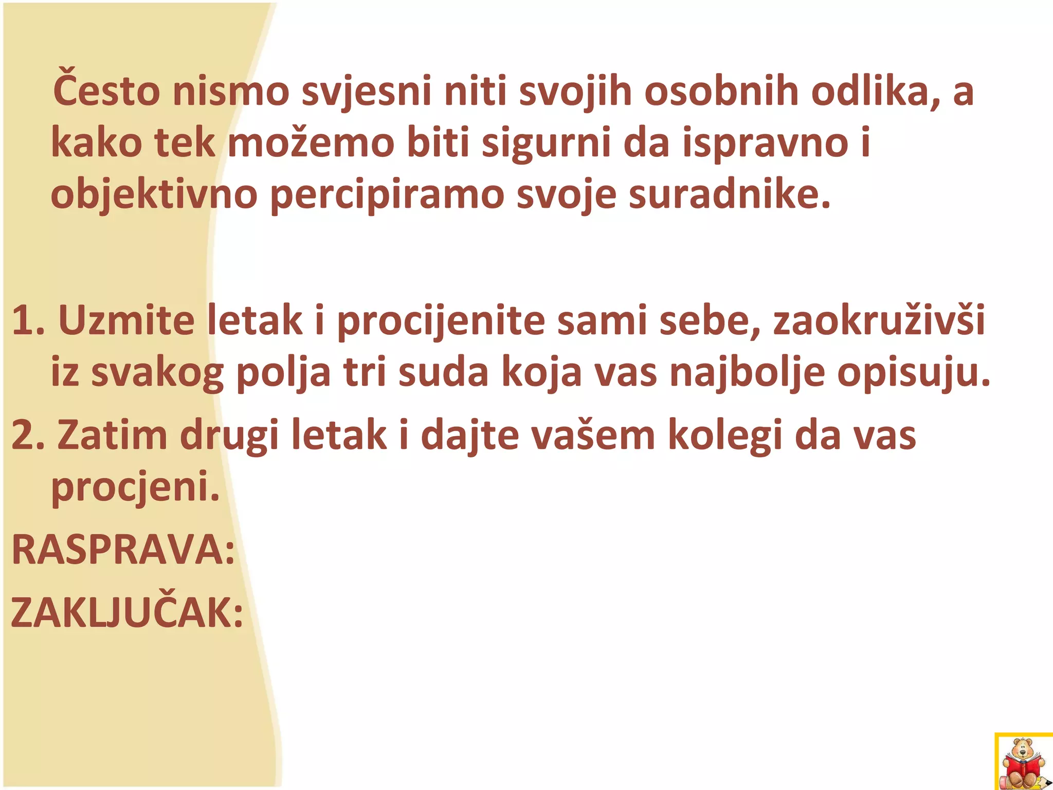 Kako vidim sebe | PPT