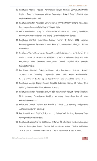 Kak raperda rp3 kp provinsi bali 2019 final | PDF