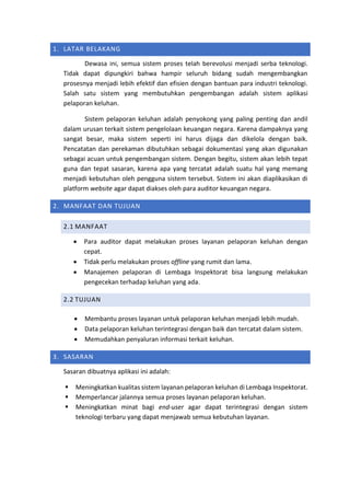 Kak sistem aplikasi pelaporan keluhan | PDF