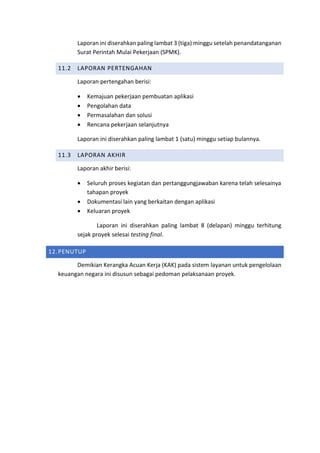 Kak sistem layanan keuangan negara inspektorat | PDF