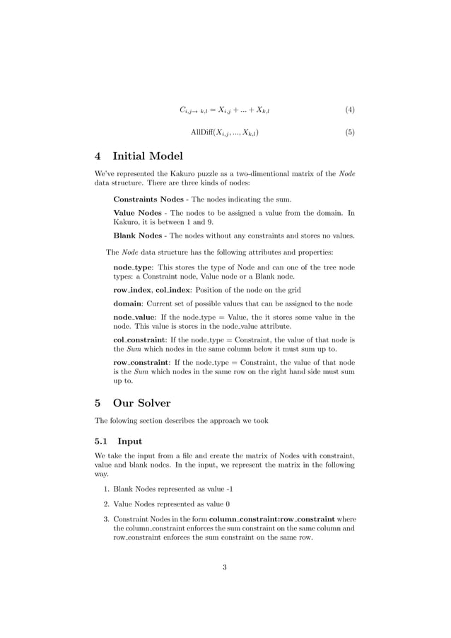 Kakuro: Solving the Constraint Satisfaction Problem | PDF