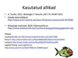 Kalade tunnused | PPT