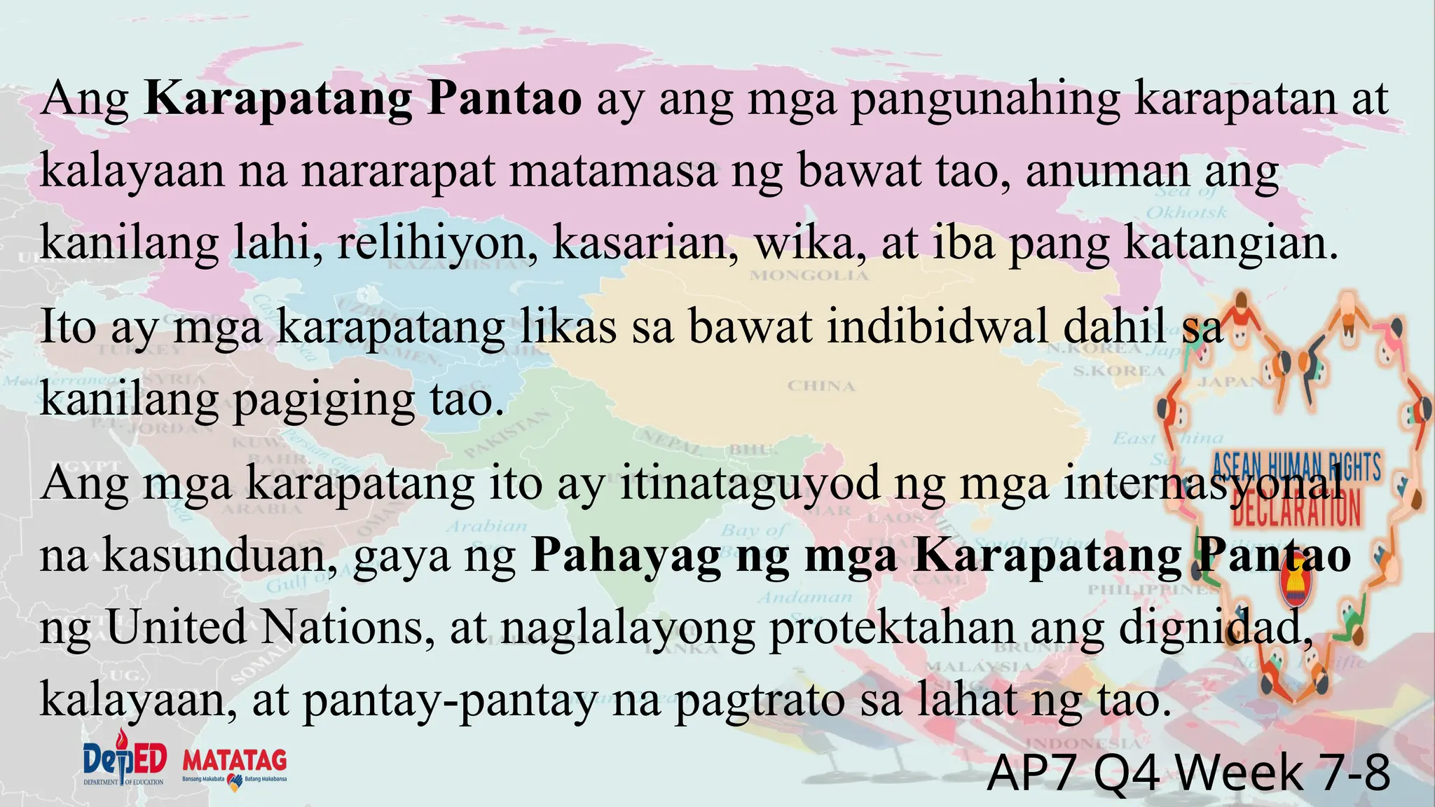 Kalagayan ng Karapatang Pantao sa Pilipinas at Timog Silangang Asya.pptx