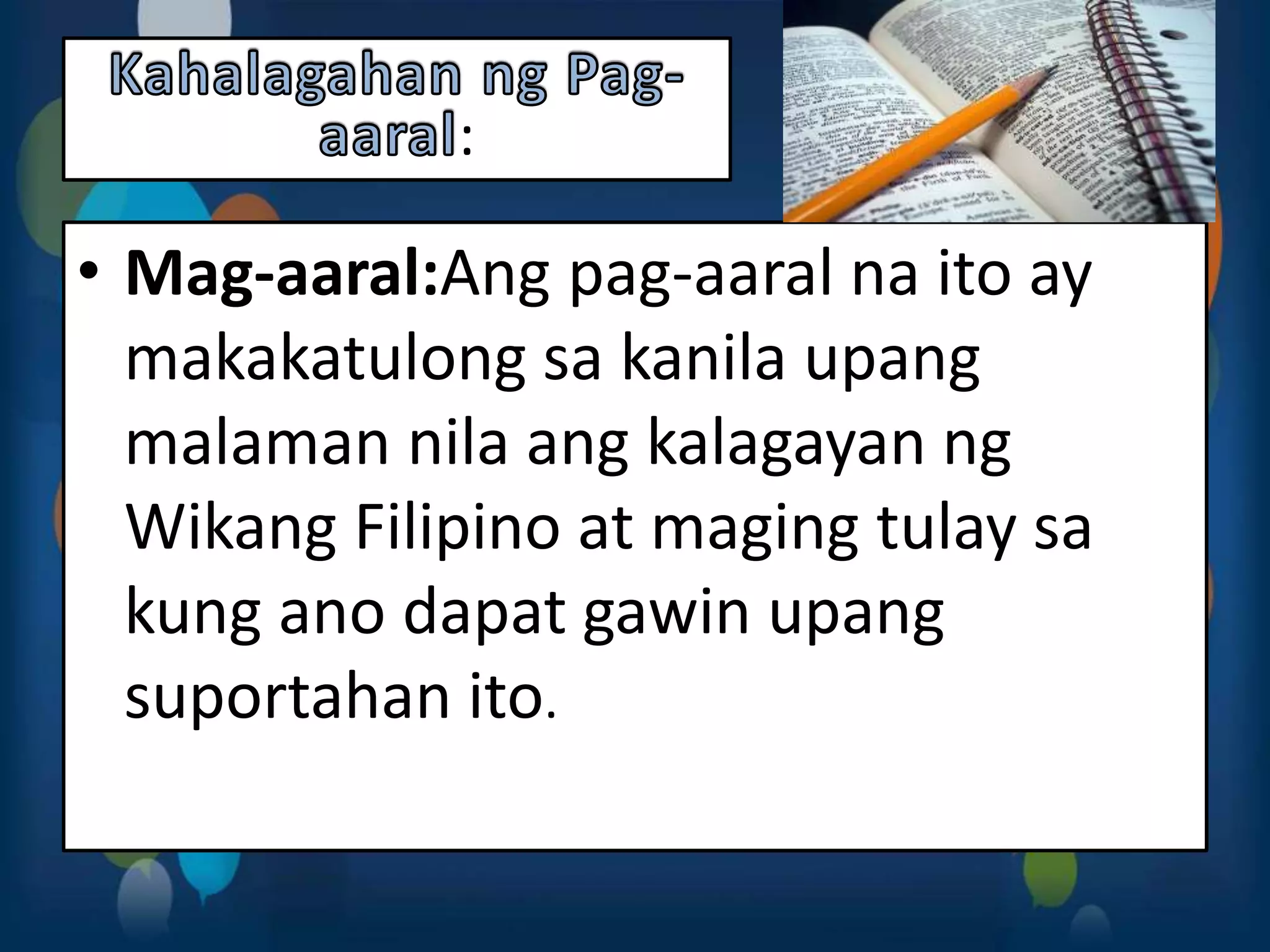Kalagayan o sitwasyon ng wikang filipino sa mga Kabataan sa Kaslukuyang ...