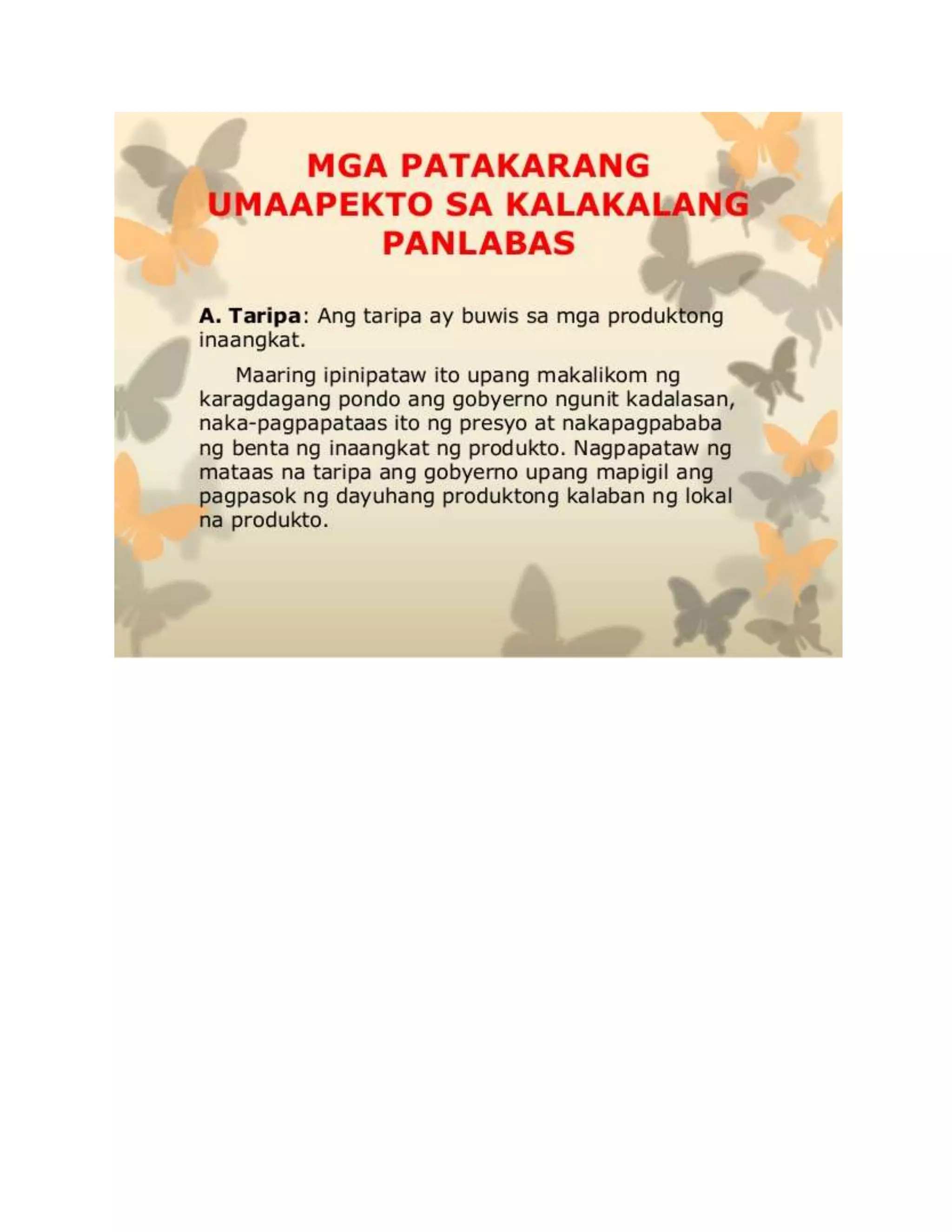 Kalakalang panlabas | PDF