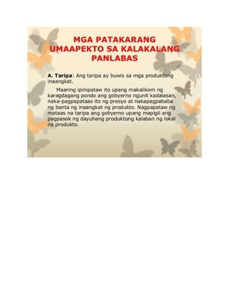 Kalakalang panlabas | PDF