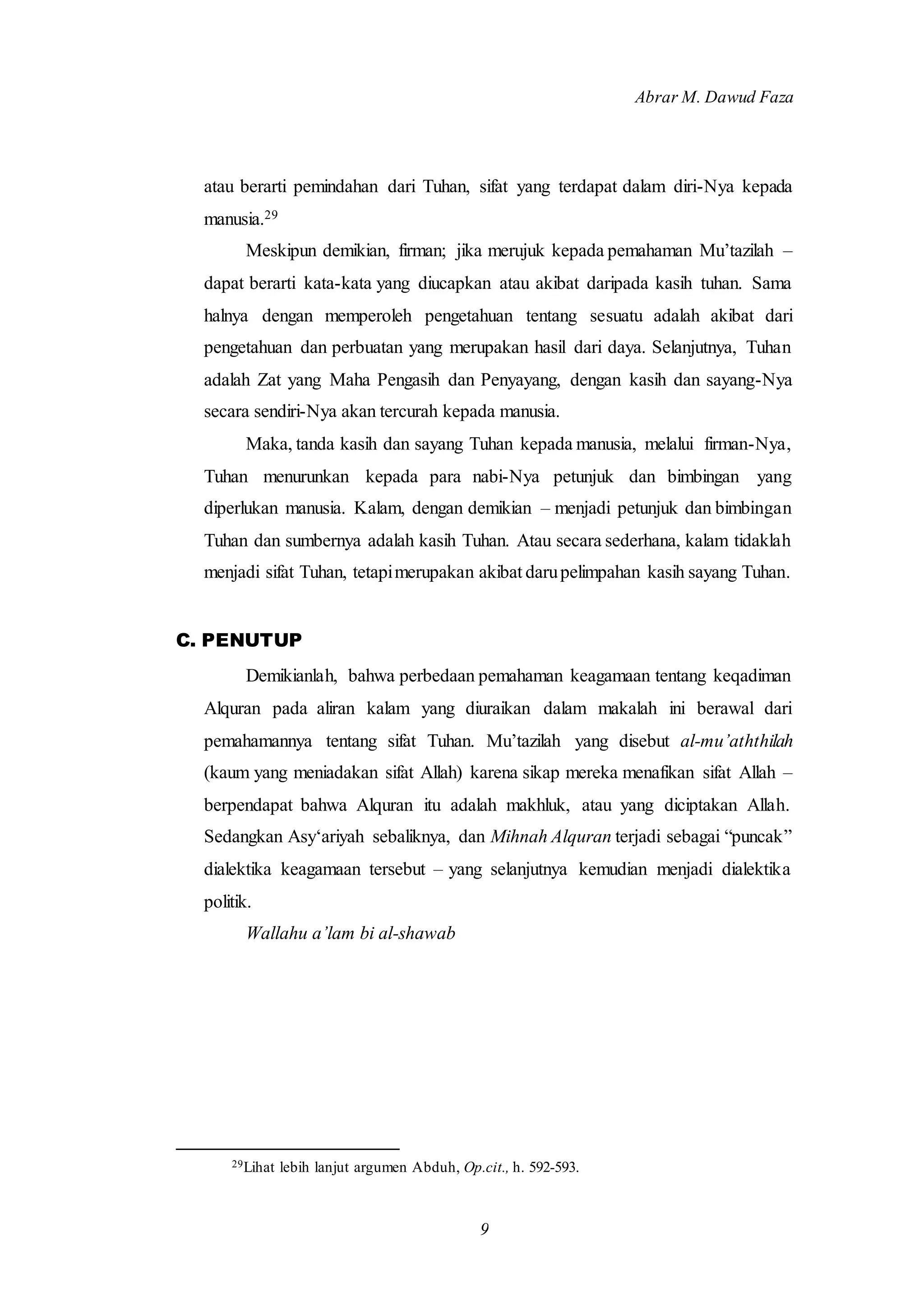 Mihnat Alquran - abrar m dawud faza | PDF