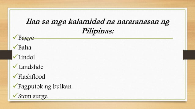 Kalamidad | PPTX