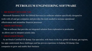 Computer Application in petroleum Industry ppt | PPTX