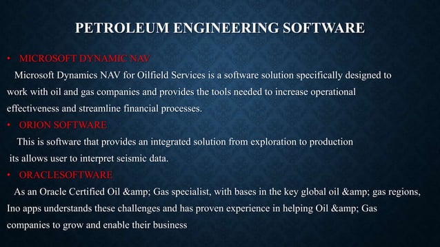 Computer Application in petroleum Industry ppt | PPTX | Operating Systems | Computer Software ...