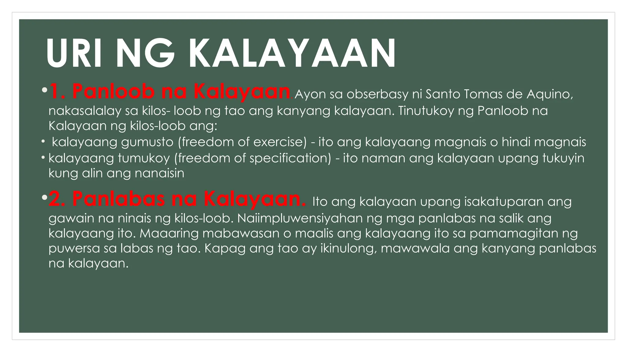 KALAYAAN-Grade 8 -Edukasyon sa pagpapakatao | PPTX