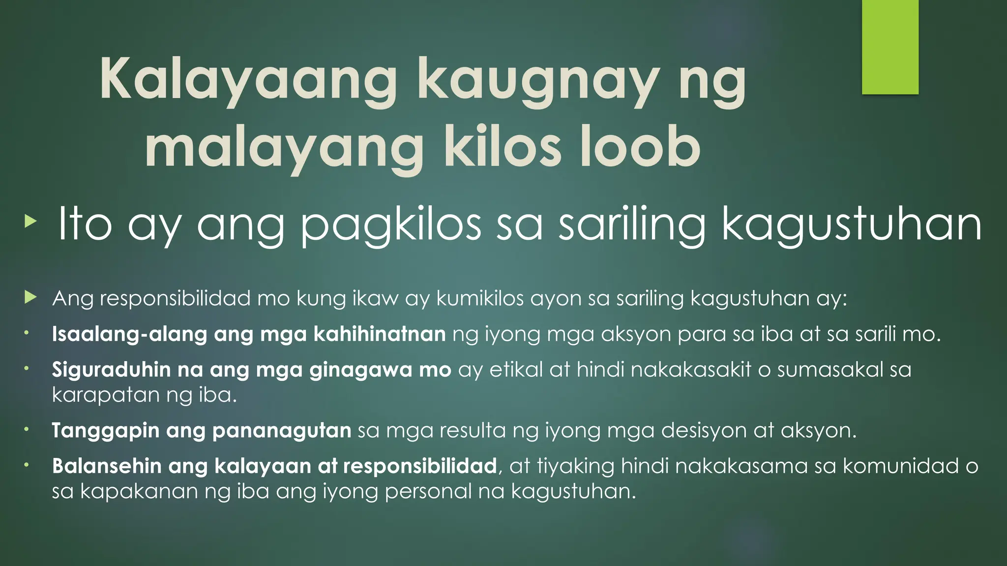 ESP 10 TUNAY NA KAHULUGAN NG kalayaan AT MGA URI NITO | PPTX