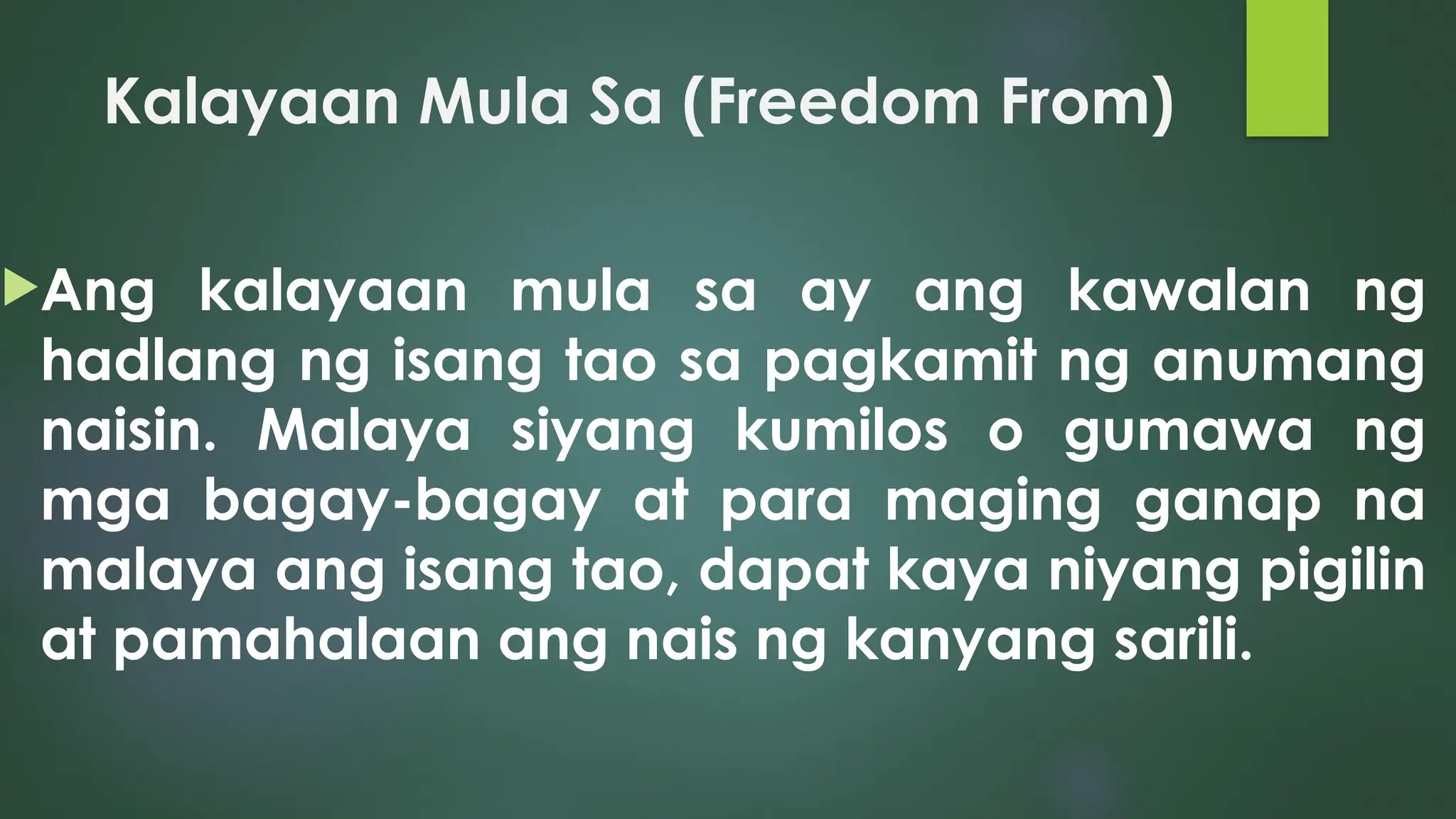 ESP 10 TUNAY NA KAHULUGAN NG kalayaan AT MGA URI NITO | PPTX