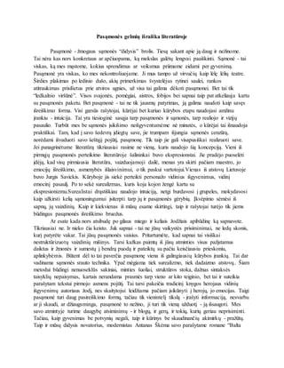 Pasąmonės gelmių išraiška literatūroje (2017 LT VBE viešoji kalba) | PDF