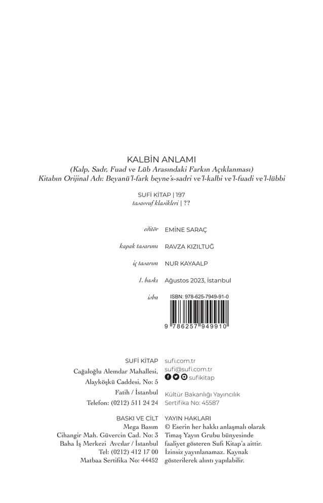 Kalbin Anlamı Hakim Tirmizi SUFİ KİTAP YAYINLARI Örnek Sayfalar.pdf