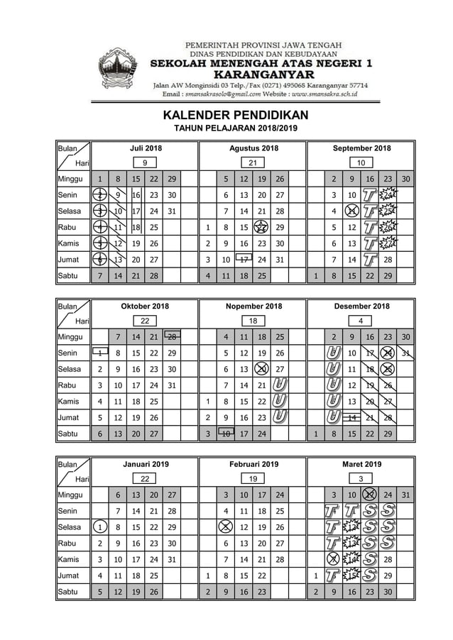 Kaldik 2018 2019 | PDF