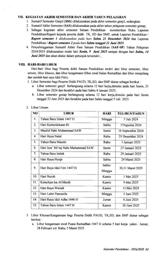 Kalender Pendidikan Sekolah Dasar Dan Menengah Pdf