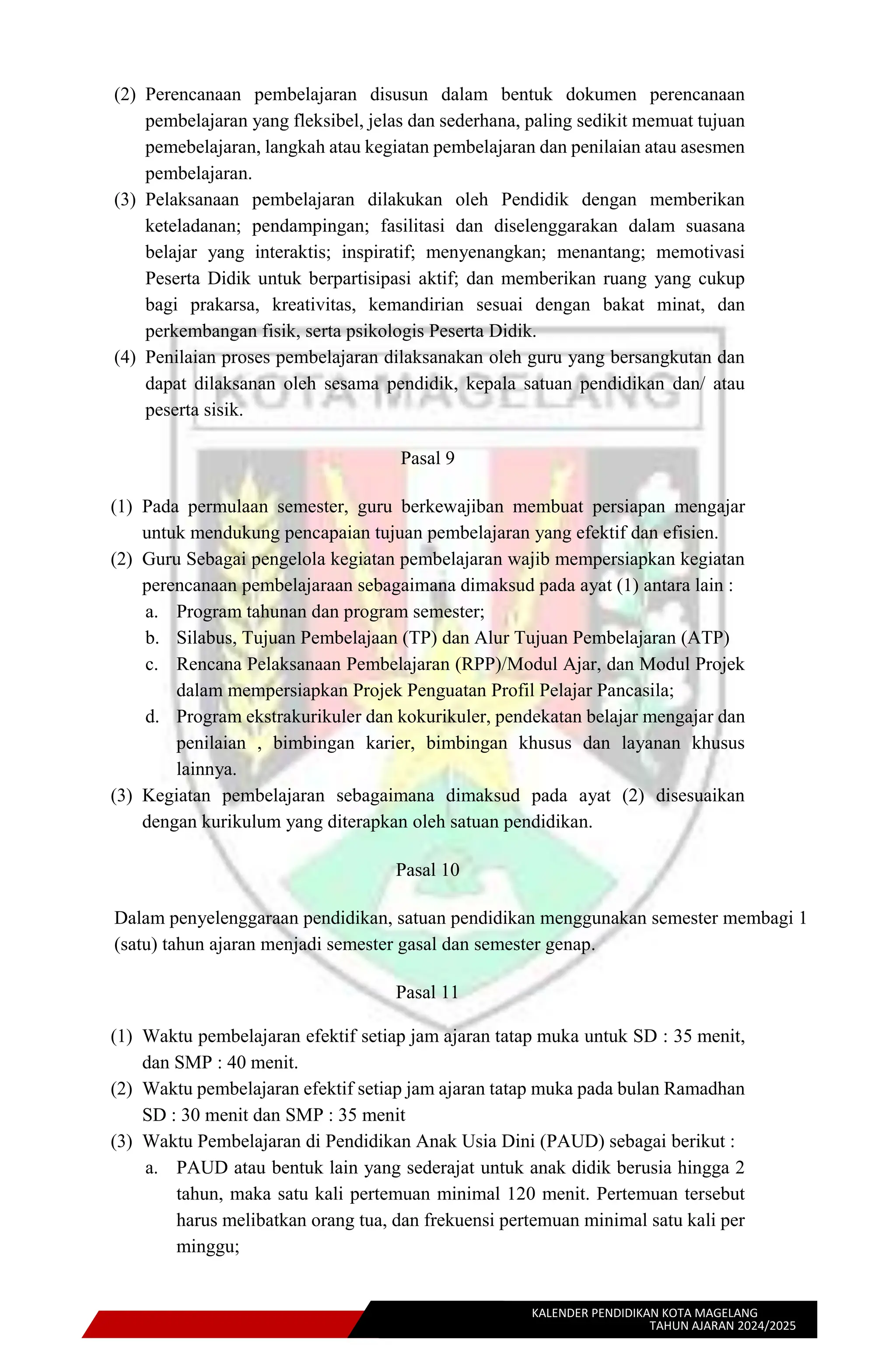 kalender pendidikan 2024-2025 kota magelang | DOCX
