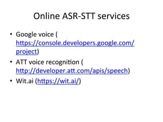 Kaldi-voice: Your personal speech recognition server using open source code | PPT