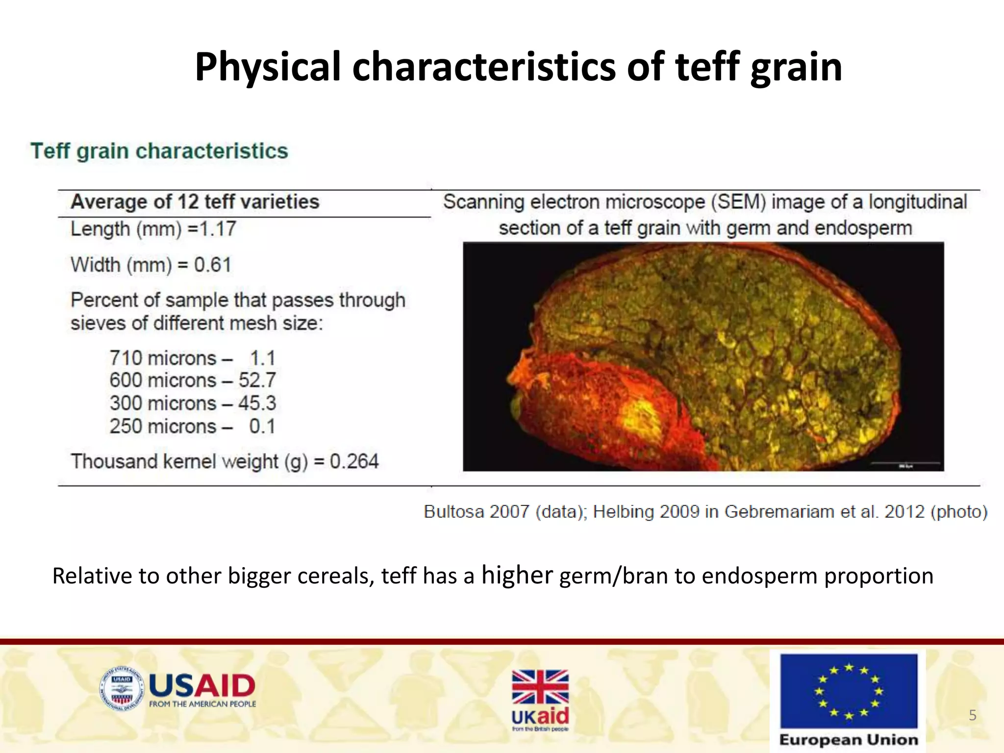 Teff: nutrient composition and health benefits | PPT