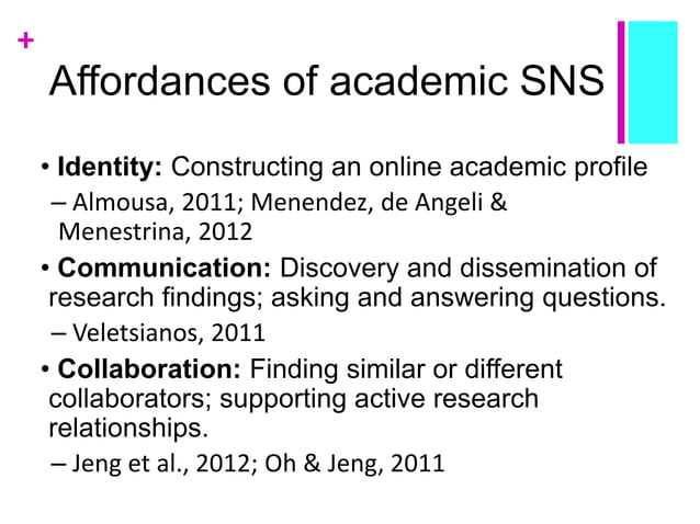 Kaleidoscope conference slides - Academic networking | PPT