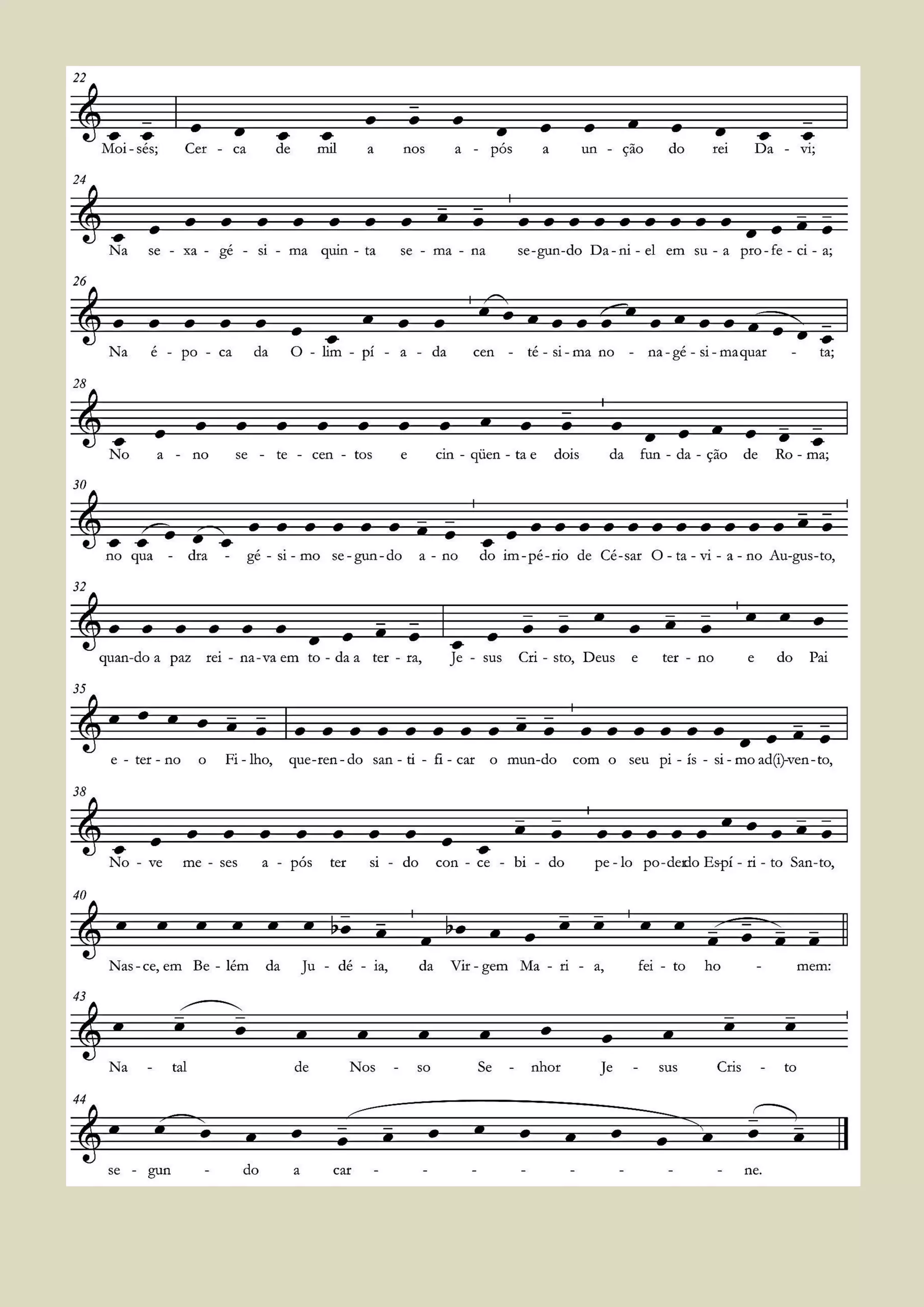 Kalendas do Natal de NSJC | PDF