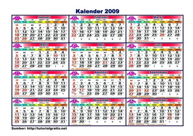 Kalender 2009 Lengkap Baru | PDF