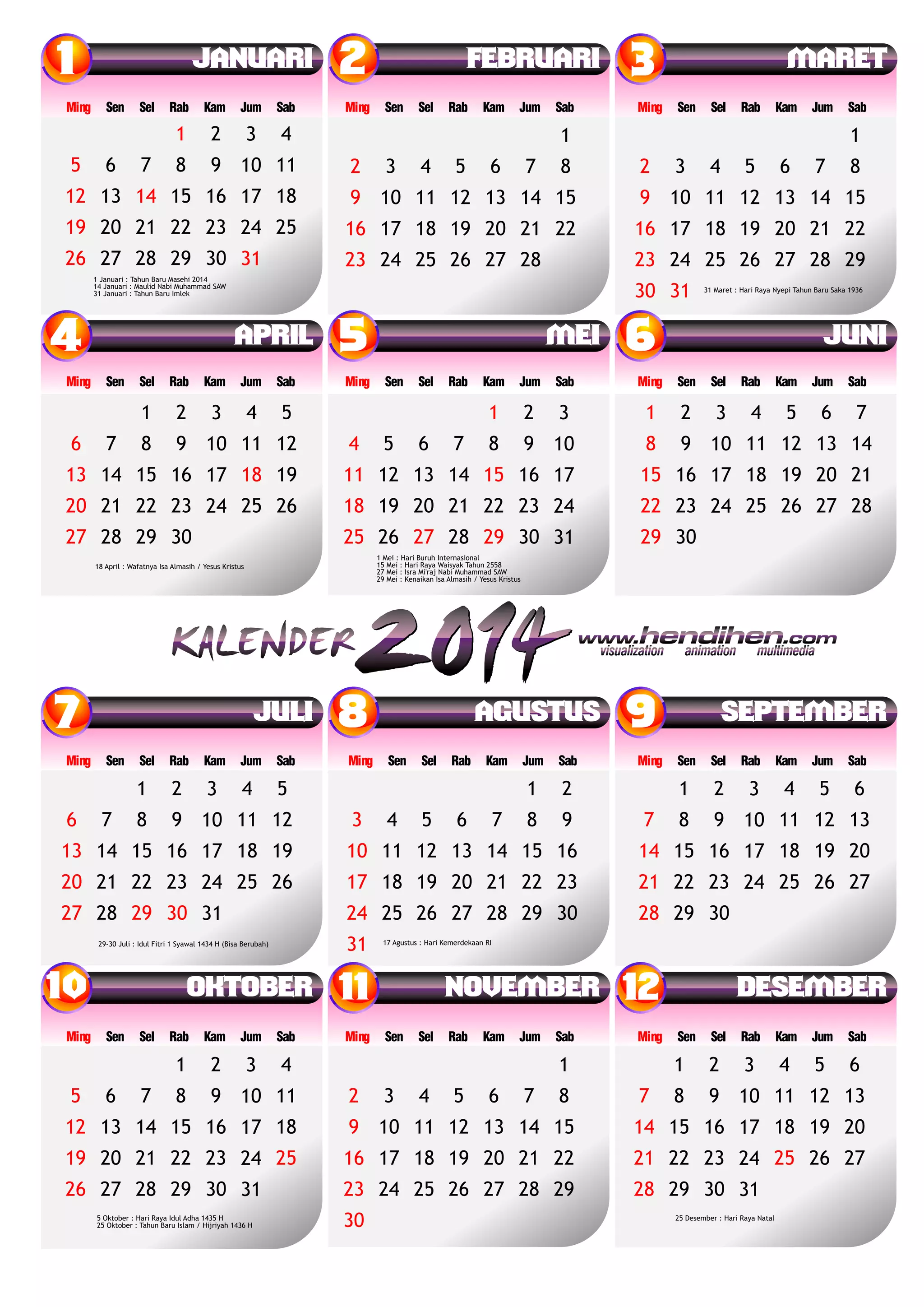 Kalender 2014 | PDF